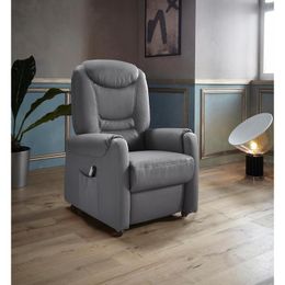 Sit & More sit&more TV-Sessel &raquo;Morten&laquo; in Gr&ouml;&szlig;e L, wahlweise mit Motor und Aufstehhilfe grau NaturLEDER (echtes Rindsleder);Luxus-Microfaser (100% Polyester);
