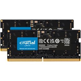 CRUCIAL Laptop-Arbeitsspeicher &raquo;48 GB Kit (24 GB x 2) DDR5-5600 SODIMM&laquo; schwarz Anzahl der Speichermodule: 2
