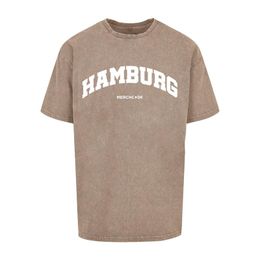 Merchcode T-Shirt &raquo;Herren Hamburg Wording - Acid Washed Oversize Tee&laquo; 1 Stk. darkkhaki XXL XXL Vielseitige T-Shirts f&uuml;r jeden Anlass
