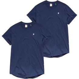 G-Star Raw G-STAR T-Shirt &raquo;Lash 2er Pack&laquo; Packung, 2 Stk. aus Baumwolle sartho blue / sartho blue L L Doppelpack T-Shirts von G-STAR