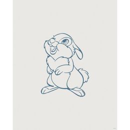 Komar Bild &raquo;Hey Thumper&laquo; Natur 1 Stk. tlg. Wandbild zur Dekoration im Kinderzimmer - ohne Rahmen wei&szlig; Holz, Papier