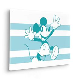 Komar Leinwandbild &raquo;Mickey Playful - Gr&ouml;&szlig;e 40 x 60 cm&laquo; Natur 1 Stk. tlg. Keilrahmenbild mi Echtholzrahmen blau Holz, Papier