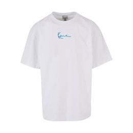 Karl Kani Damen T-Shirt &raquo; Herren Small Signature Blue Logo Tee white&laquo; 1 Stk. M