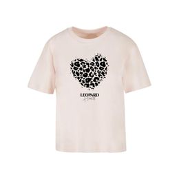 Merchcode T-Shirt &raquo;Ladies Leopard Heart Everyday Tee&laquo; 1 Stk. pink XS XS Oversize fit mit langer Passform f&uuml;r entspannten Sitz und l&auml;ssige Silhouette