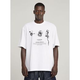 G-Star Raw G-STAR T-Shirt &raquo;Archive Boxy T-Shirt&laquo; white S S Gerippter Ausschnitt