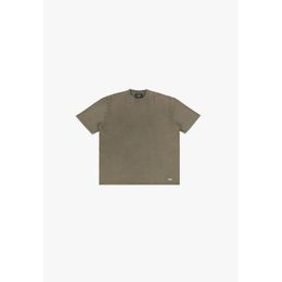 DROPSIZE T-Shirt &raquo;HEAVY OVERSIZE METAL PATCH T-SHIRT&laquo; 1 Stk. acid washed olive XXL XXL Oversize-Schnitt mit weiter Silhouette und regular L&auml;nge,...