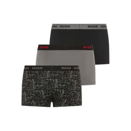 Hugo Underwear Herren HUGO Underwear Trunk &raquo;TRUNK TRIPLET DESIGN&laquo; Packung, 3 Stk. mit Logobund XL (54), 3 Stk.