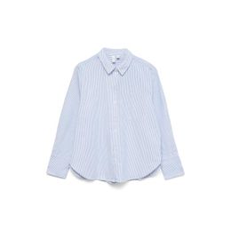 V&eacute;ro Moda VERO MODA Hemdbluse &raquo;VMINGE L/S SHIRT WVN BTQ&laquo; Palace Blue Stripes:Snow white S S Damenbluse von Vero Moda