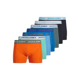Jack & Jones JACK & JONES Trunk »JACCARL SOLID TRUNKS 7 PACK« Packung, 7 Stk. mit Marken Schriftzug Dark Navy Pack:Electric Blue Lemonade - Pool Blue - Scuba...