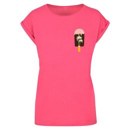 Merchcode T-Shirt &raquo;Damen Ladies Summer - Icecream T-Shirt&laquo; 1 Stk. tlg. hibiskuspink S S Vielseitige T-Shirts f&uuml;r jeden Anlass