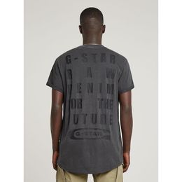 G-Star Raw G-STAR T-Shirt »Text Back Graphic Overdyed Lash T-Shirt« dk black gd XL XL Gerippter Ausschnitt