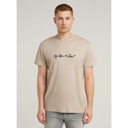 G-Star Raw G-STAR T-Shirt &raquo;G-Script T-Shirt&laquo; dk brick XXL XXL Gerippter Ausschnitt