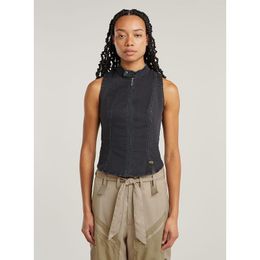 G-Star Raw G-STAR T-Shirt »Ärmelloses Top« petrol gd XXS XXS Stehkragen, Druckknopf
