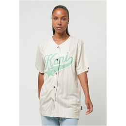 Karl Kani T-Shirt &raquo;Woven Signature Pinstripe Baseballshirt&laquo; 1 Stk. beige L L Elegante Blusen fuer Business und Freizeit