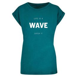 Merchcode T-Shirt &raquo;Damen Ladies Summer - Life is a wave T-Shirt&laquo; 1 Stk. tlg. teal M M Vielseitige T-Shirts f&uuml;r jeden Anlass