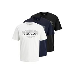 Jack & Jones Jack & Jones Herren Kurzarmshirt &raquo;JJMAKOTO TEE SS CREW NECK 3PK MP&laquo; Packung, 3 Stk. wei&szlig; L