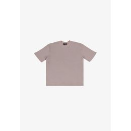DROPSIZE T-Shirt »WAFFLE SHIRT« 1 Stk. simply taupe L L Oversize‐Schnitt mit lockerer Passform und regulärer Länge