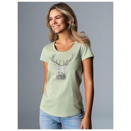 TRIGEMA T-Shirt &raquo;T-Shirt Glitzer-Hirsch&laquo; 1 Stk. green tea M M Single-Jersey