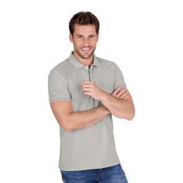 TRIGEMA Poloshirt »Slim Fit Poloshirt aus DELUXE-Piqué« 1 Stk. grau-melange M M DELUXE-Piqué-Qualität