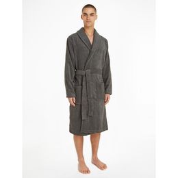 Tommy Hilfiger Underwear Bademantel Set, mit Bindeg&uuml;rtel, 2 Stk. mit aufgesetzten Taschen grau S (48) S (48) Bademantel von Tommy Hilfiger