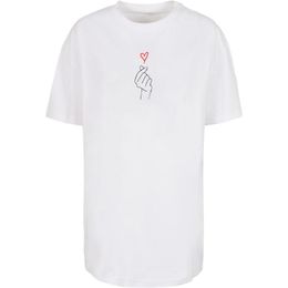 Merchcode T-Shirt »Damen Ladies K Heart Oversized Boyfriend Tee« 1 Stk. tlg. white XL XL Vielseitige T-Shirts für jeden Anlass