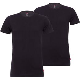 Levi's LEVI'S T-Shirt Packung, 2er-Pack, Rundhalsausschnitt, Kurzarm, Cotton-Mix, elastisch jet black L L T-Shirt von Levi's