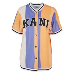 Karl Kani Langarmhemd &raquo;Damen KW231-034-1 KK Serif Stripped Baseball Shirt&laquo; 1 Stk. tlg. lavender/orange/white XS - US-Gr&ouml;&szlig;en US-Gr&ouml;&szlig;en XS KOMFORT...
