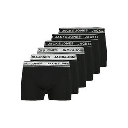 Jack & Jones Jack & Jones Herren Trunk &raquo;JACCRISP im 6er Pack mit Logobund und Stretchkomfort&laquo; Packung, 6 Stk. unifarben mit Farbeinsatz, modisch, eng anliegend, 