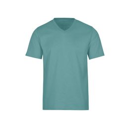 TRIGEMA T-Shirt &raquo;V-Shirt DELUXE Baumwolle&laquo; 1 Stk. seegras S S DELUXE-Single-Jersey