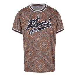 Karl Kani T-Shirt &raquo;Herren KM232-008-3 Unisex KK Varsity Paisley Mesh Tee&laquo; 1 Stk. brown L L ATMUNGSAKTIV: Dieses Mesh-T-Shirt l&auml;sst die Luft frei...