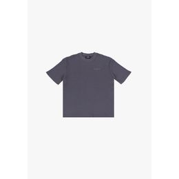 DROPSIZE T-Shirt »WAFFLE SHIRT« 1 Stk. steel grey M M Oversize‐Schnitt mit lockerer Passform und regulärer Länge