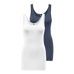 Only Tanktop &raquo;ONLLIVE &ndash; Slim-Fit Tanktops mit Stretch f&uuml;r optimalen Sitz&laquo; Packung, 2er-Pack, 2 Stk. slim fit, casual, Jersey, Baumwollmischung,...