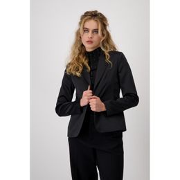 monari Kurzblazer mit aufgesetzten Pattentaschen schwarz 46 46 Eleganter Blazer aus leicht gl&auml;nzendem Material von monari