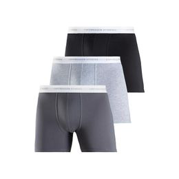 Copenhagen Studios Langer Boxer »Boxershorts für Herren« Packung, 3er-Pack, 3 Stk. mit längerem Bein und Logobund anthrazit / grau-meliert /...