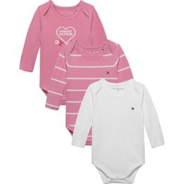Tommy Hilfiger Erstausstattungspaket »3 PACK BODY L/S GIFTBOX« 3 Stk. für Babys Mystic Pink 56 Body von Tommy Hilfiger für Babys