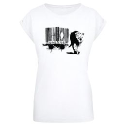 Merchcode T-Shirt &raquo;Ladies Brandalised - Barcode Leopard Circle T-Shirt&laquo; 1 Stk. tlg. white L L Mode ist Selbstausdruck durch Kleidung