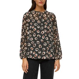 s.Oliver Druckbluse mit auff&auml;lligem Printmuster grey/black 42 42 Druckbluse von s.Oliver