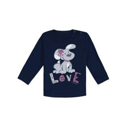 TRIGEMA T-Shirt &raquo;Baby-Shirt mit niedlichem Aufdruck&laquo; 1 Stk. navy 80 80 Elastischer Feinripp