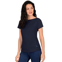 TRIGEMA T-Shirt &raquo;Schickes Damen T-Shirt in &Ouml;ko-Qualit&auml;t&laquo; 1 Stk. navy-C2C M M BIO DELUXE-Single-Jersey