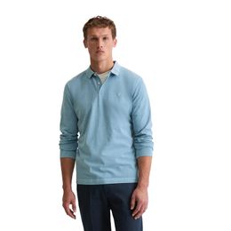 Marc O'Polo MARC O'POLO Langarm-Poloshirt Blue Dawn S S Polokragen sch&uuml;tzt den Nacken vor Sonne beim Sport