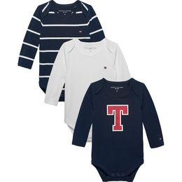 Tommy Hilfiger Jungen Erstausstattungspaket &raquo;3 PACK BODY L/S GIFTBOX&laquo; 3 Stk. f&uuml;r Babys blau