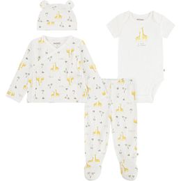 HUGGIES BABYWEAR Erstausstattungspaket Set, 4 Stk. mit Giraffen-Print snow white 4 (74) 4-teiliges Set von HUGGIES