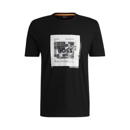 BOSS Orange T-Shirt &raquo;Te Urban&laquo; mit Frontprint Black001 M M Shirt von BOSS Orange Menswear