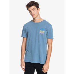 Quiksilver T-Shirt &raquo;Island Pulse&laquo; Captains Blue S S Stoff: leichter Baumwollstoff