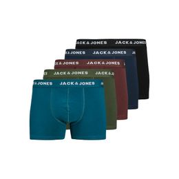 Jack & Jones JACK & JONES Trunk »JACTEO – Elastische Boxershorts mit Stretch und Bund« Packung, 5 Stk. bedruckt, modisch, regular fit, Jersey Navy Blazer...