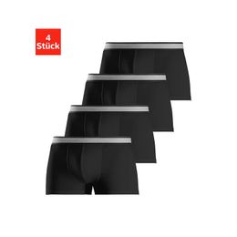 H.I.S. H.I.S Boxer &raquo;Boxershorts f&uuml;r Herren&laquo; Packung, 4 Stk. mit gestreiftem Webbund schwarz S - 4 Stk. 4 Stk. S H.I.S Boxer im praktischen Viererpack