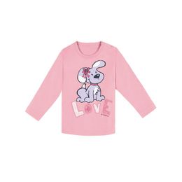 TRIGEMA T-Shirt &raquo;Baby-Shirt mit niedlichem Aufdruck&laquo; 1 Stk. ros&eacute; 80 80 Elastischer Feinripp