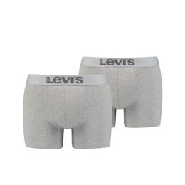 Levi's LEVI'S Boxershorts &raquo;LEVIS MEN MEL WB BOXER BRIEF ORG CO 2P&laquo; 2er Pack, mit breitem Logobund mid grey melange XL XL Bequemer elastischer Bund...