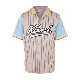 Karl Kani Langarmhemd &raquo;Herren KM221-021-1 Varsity Pinstripe Baseball Shirt&laquo; 1 Stk. tlg. light sand XXS - US-Gr&ouml;&szlig;en US-Gr&ouml;&szlig;en XXS VIELSEITIG: Ideal...