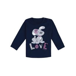 TRIGEMA T-Shirt »Baby-Shirt mit niedlichem Aufdruck« 1 Stk. navy 104 104 Elastischer Feinripp
